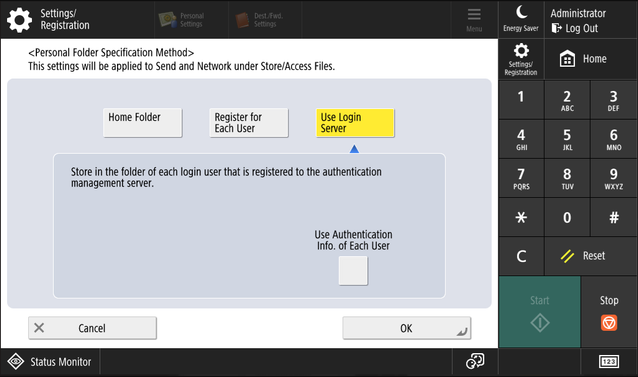 Configuración del NDD Print Client Canon